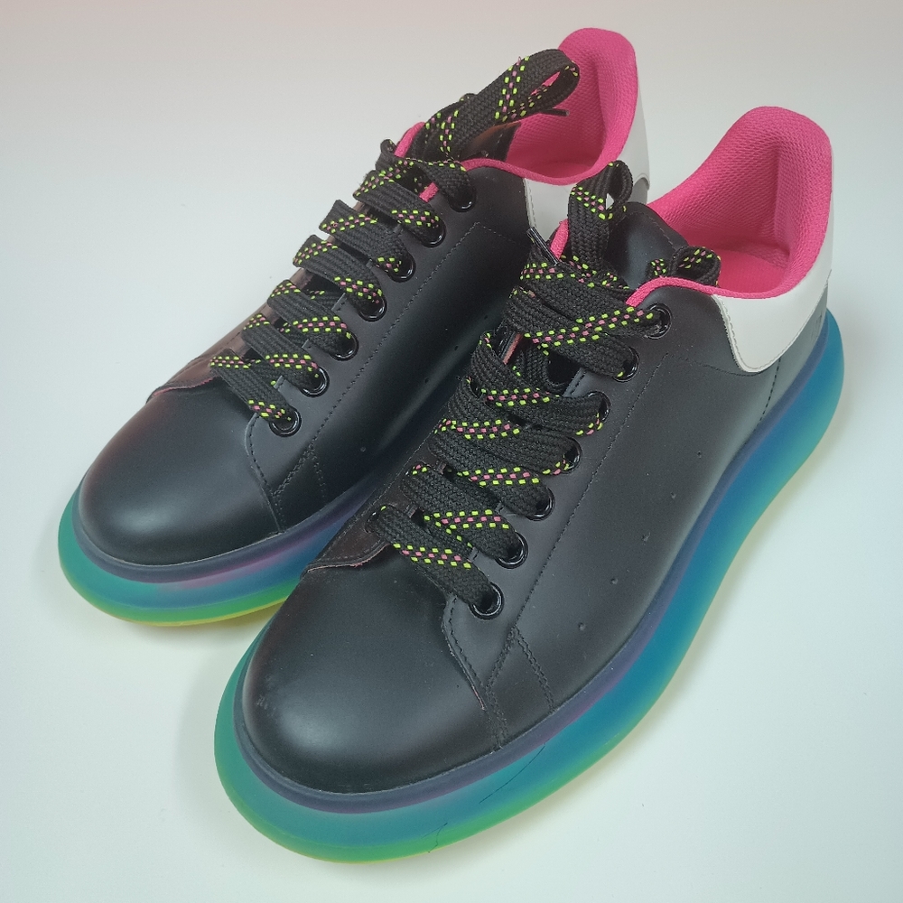 Alexander Mcqueen Black Multi Transparent Sole Larry … - Gem